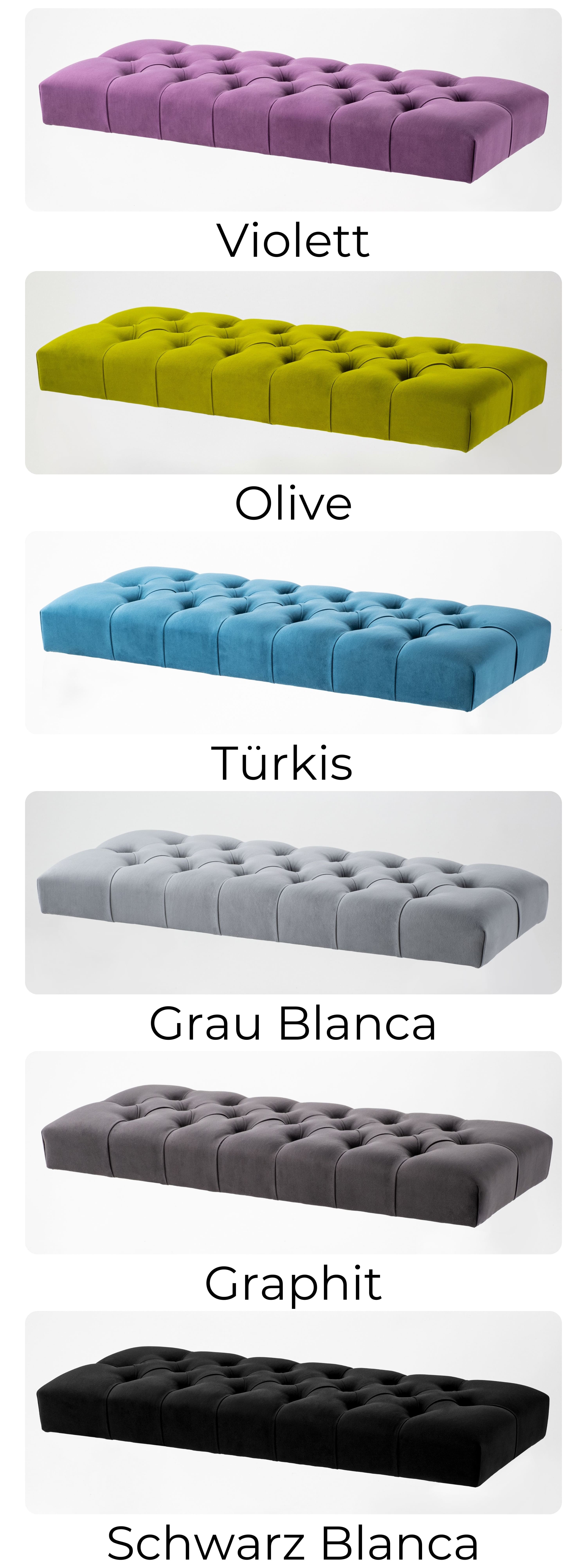 Sitzbank Polster, Garderobenbank weiss oder Schwarz - bench4home